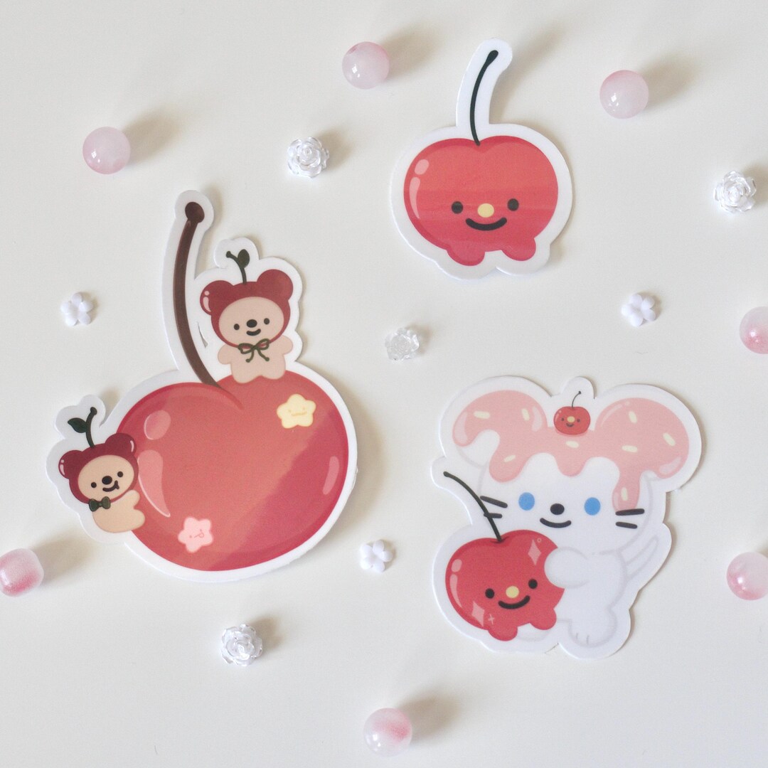 Cherry Friends Sticker | Vinyl Sticker | Glossy Sticker | Waterproof ...