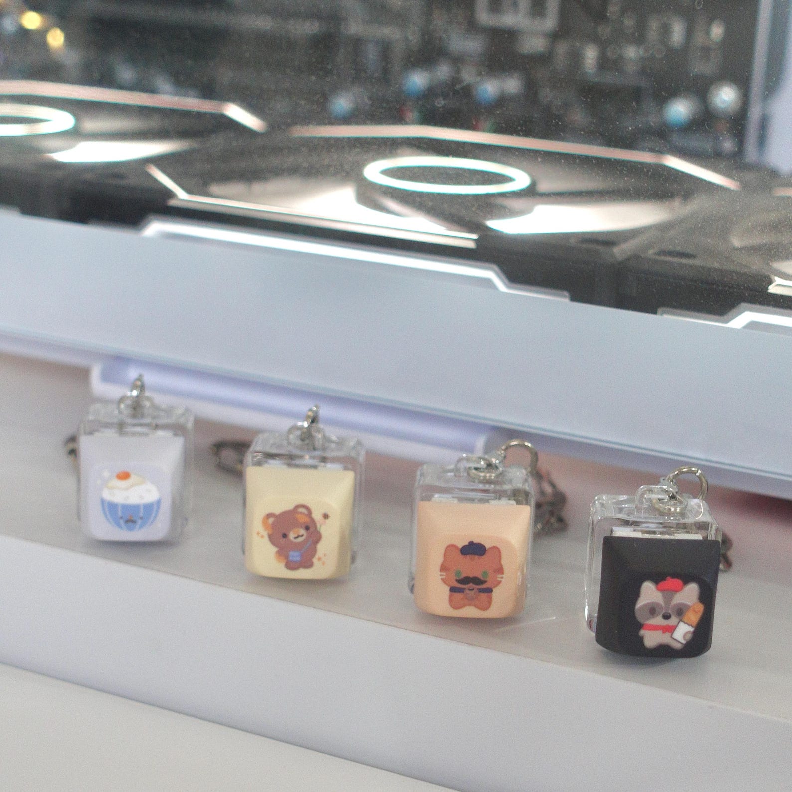 Clicker Keychains | Fidget Keychain | Keycap Fidget | RGB Lighting ...