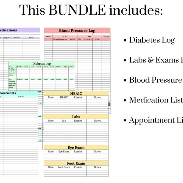 Blood Pressure Appointment Log Printable - Etsy