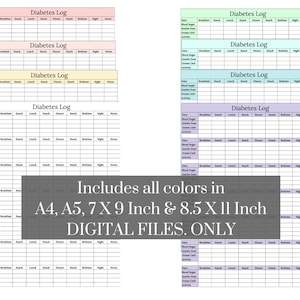 Printable Blood Sugar Diabetes Planner | Log Book | CBG (fingerstick ...