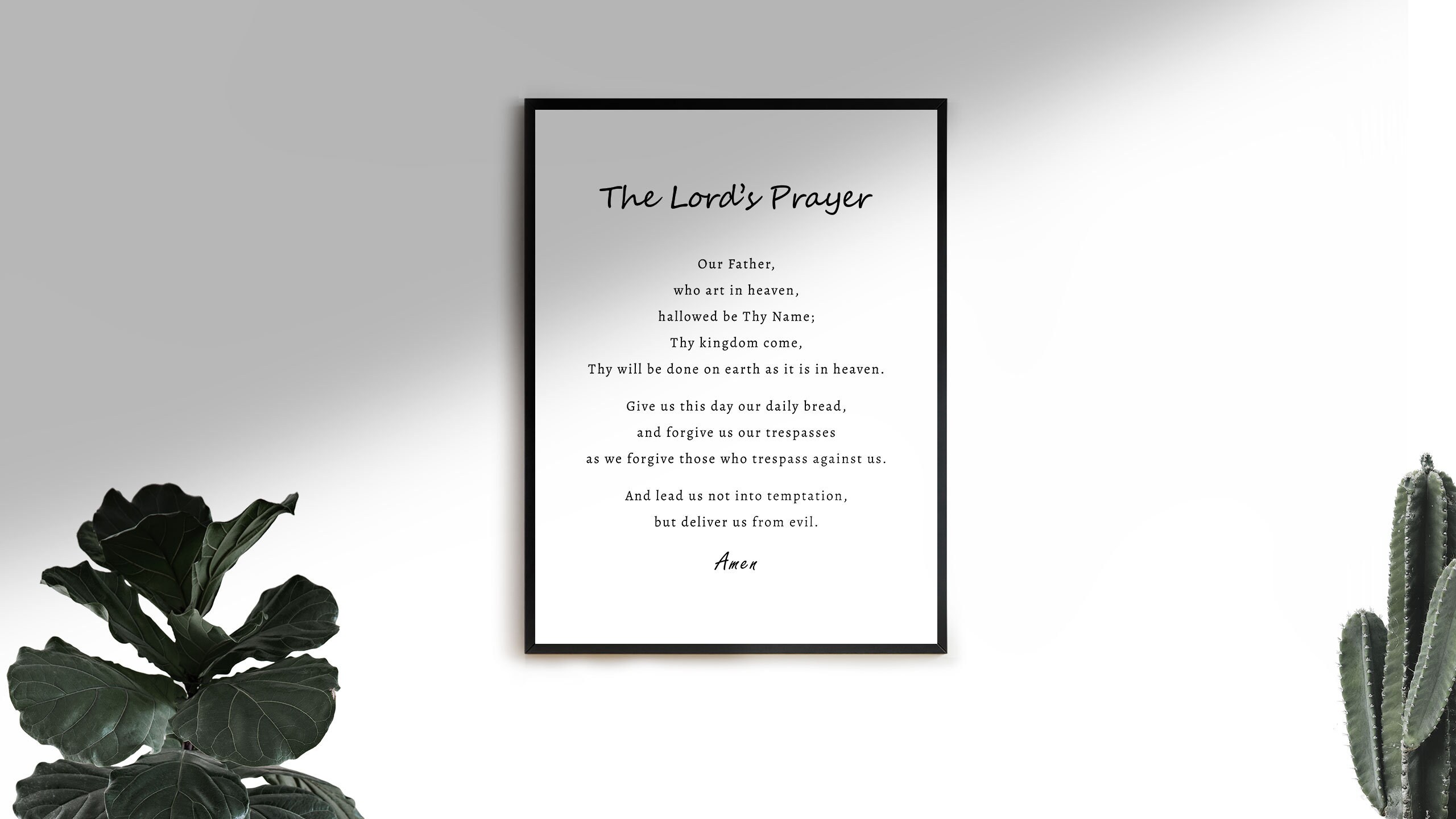 The Lords Prayer Printable Catholic Prayer Poster Catholic Print Gift ...
