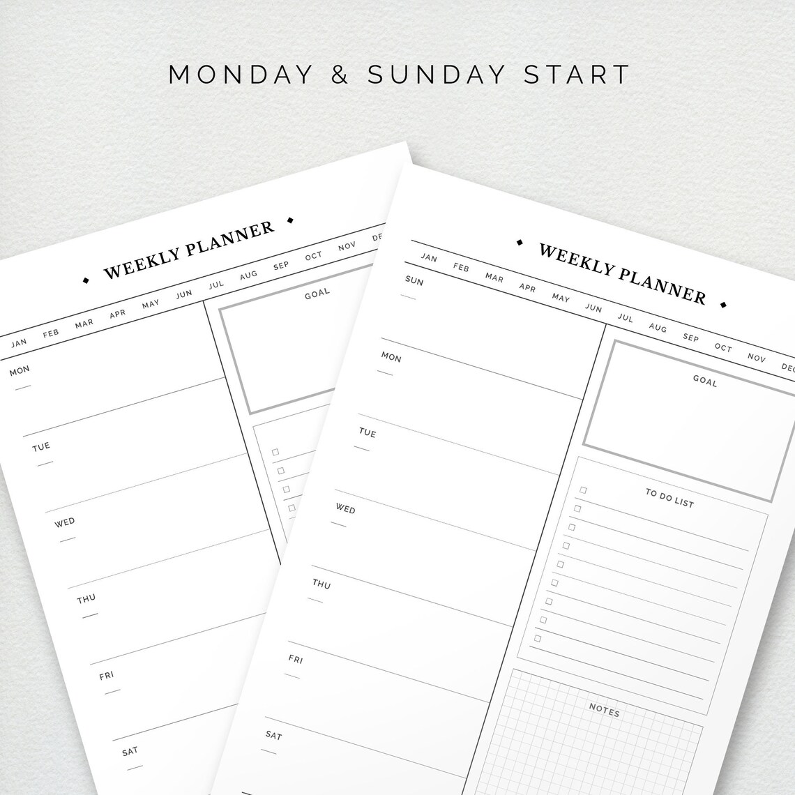 Weekly Planner Insert Printable Student Weekly Planner, Agenda ...