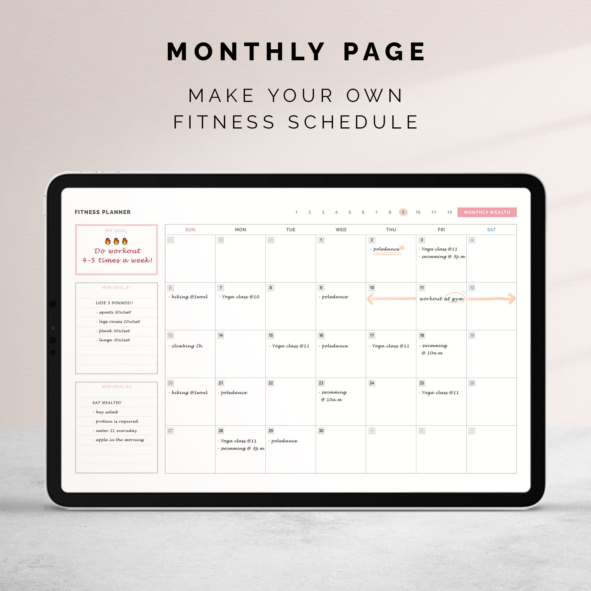 Fitness Planner Workout Diet Journal Weight Loss Calorie Tracker ...