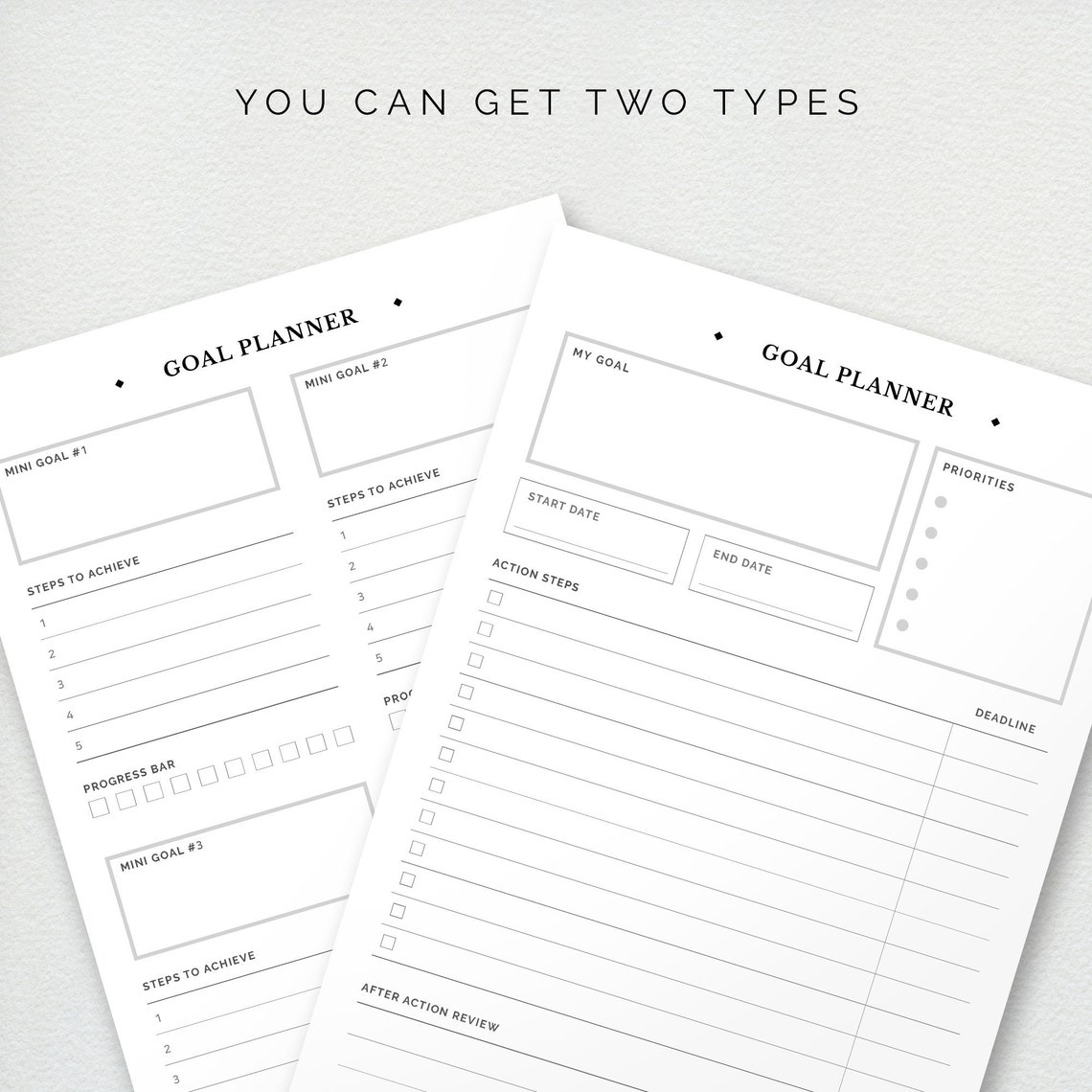 Goal Planner Printable Student Planner Organizer Pages - Etsy