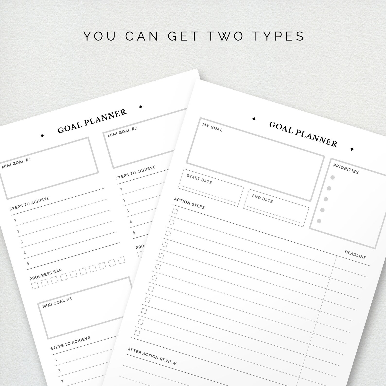 Goal Planner Printable Student Planner, Organizer Pages Insert Goal ...