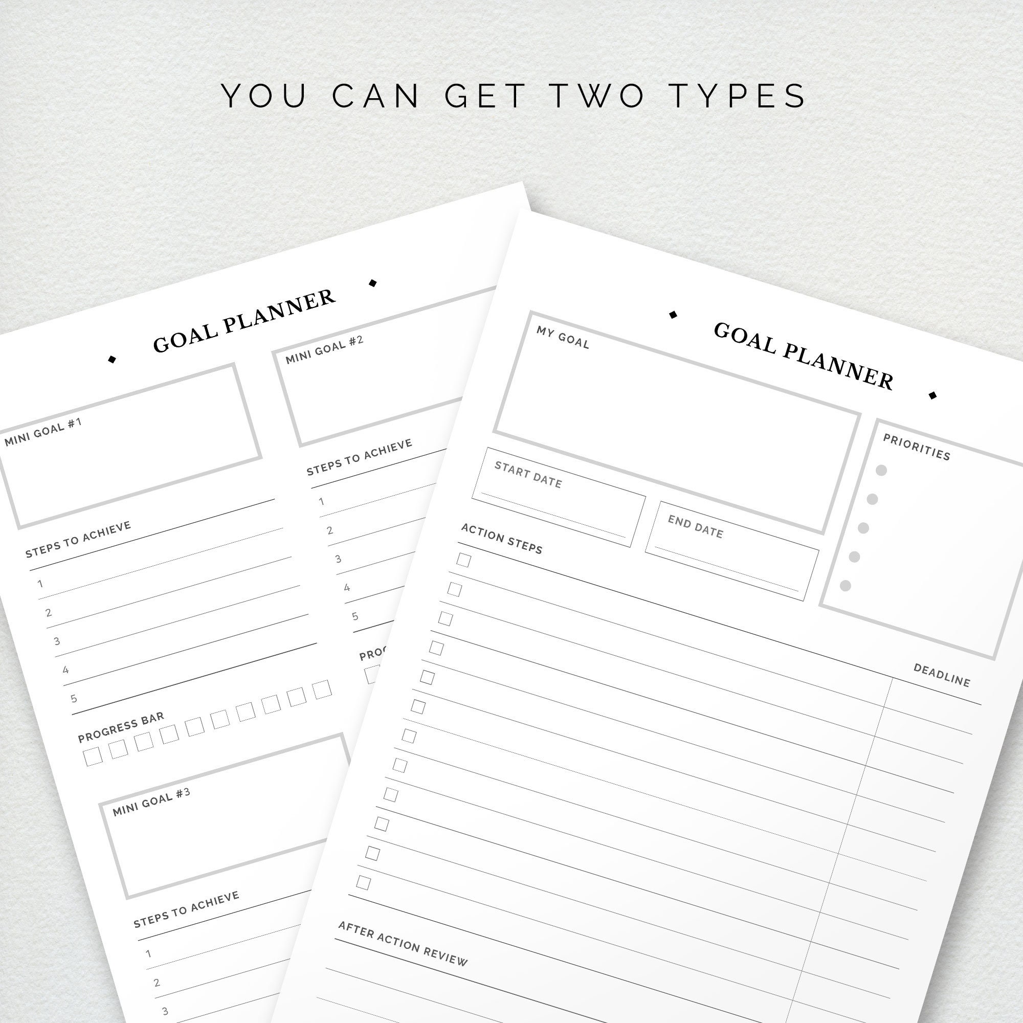 Goal Planner Printable Student Planner, Organizer Pages Insert Goal ...