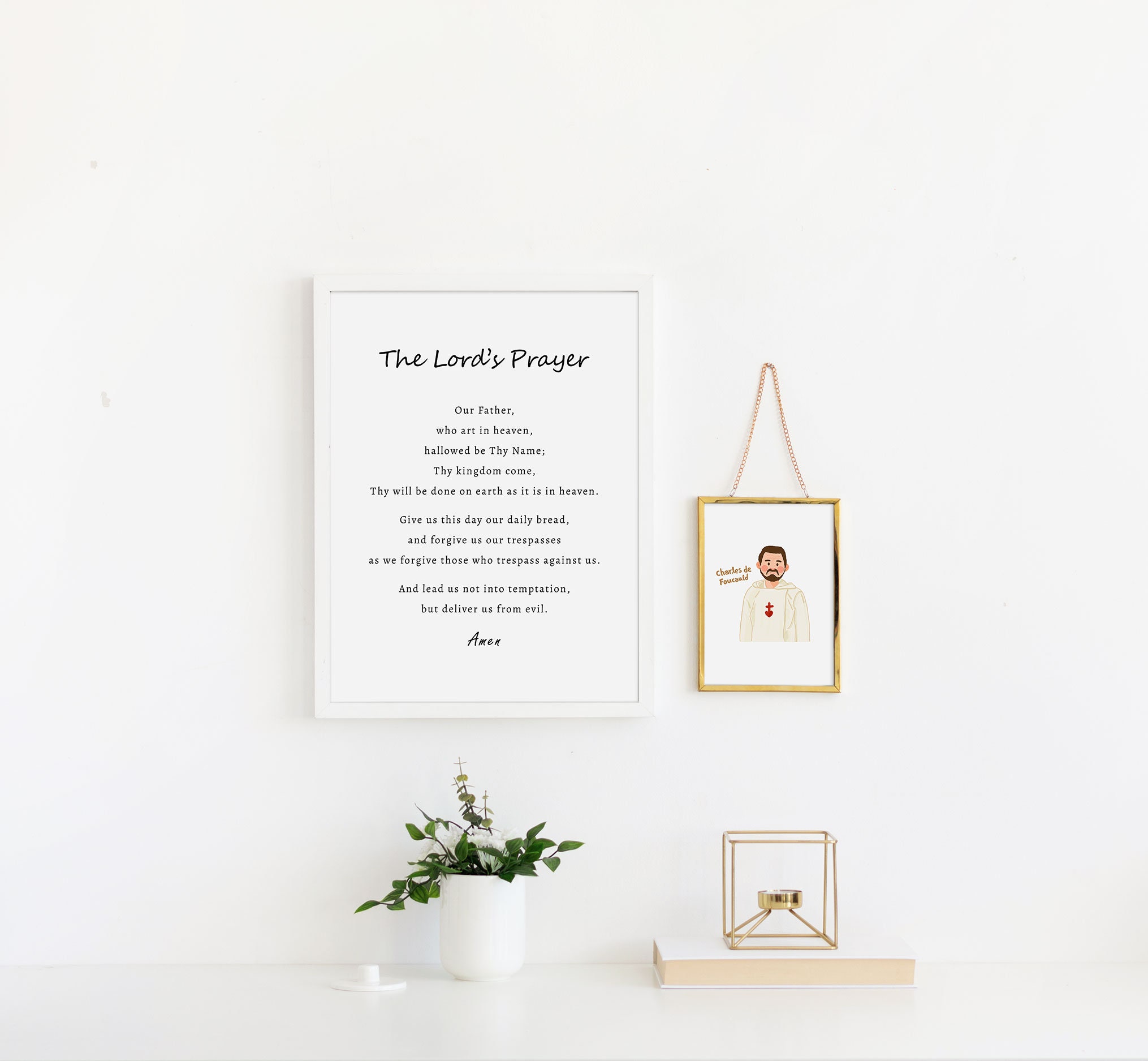 The Lords Prayer Printable Catholic Prayer Poster Catholic Print Gift ...
