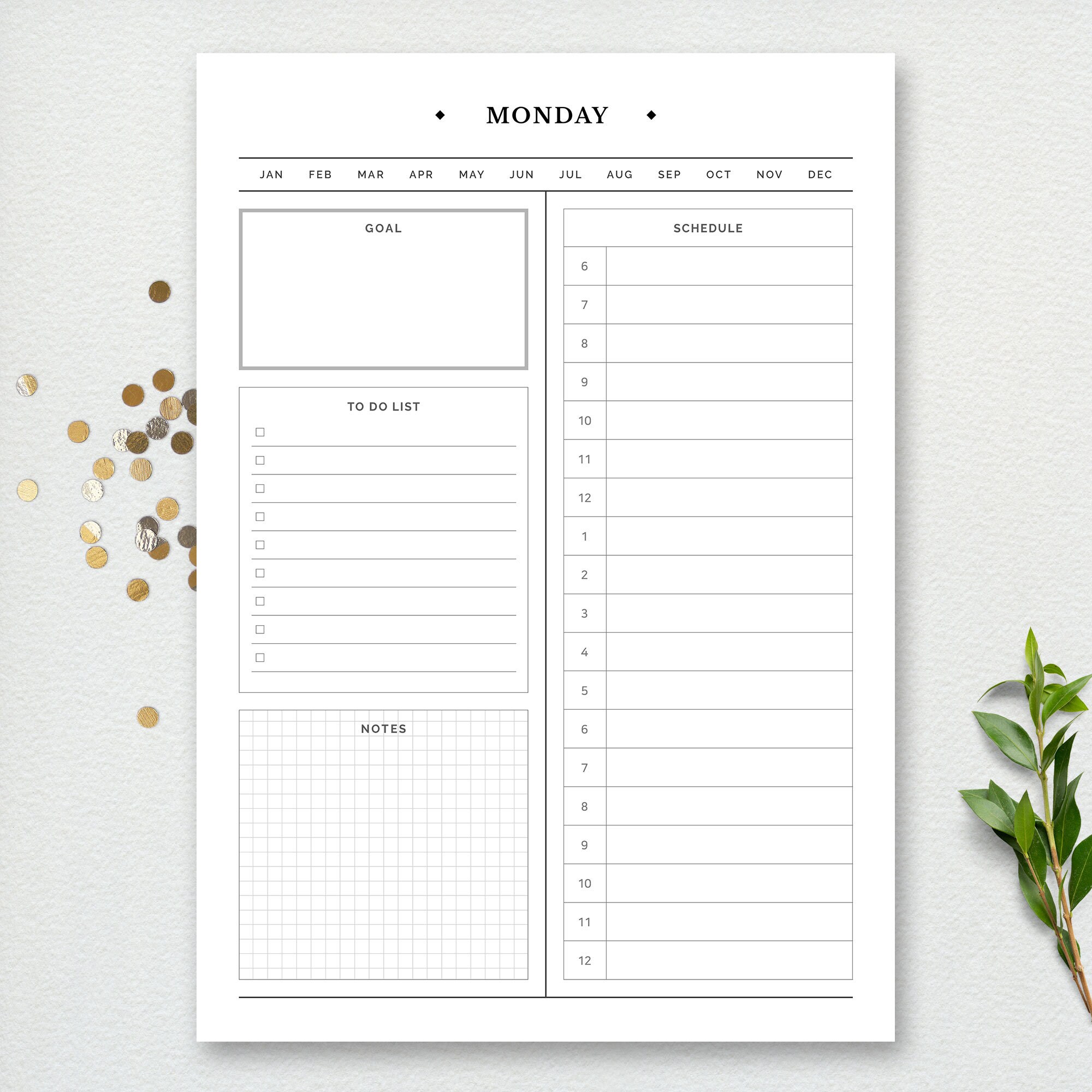 Daily Planner Insert Printable Student Daily Planners - Etsy