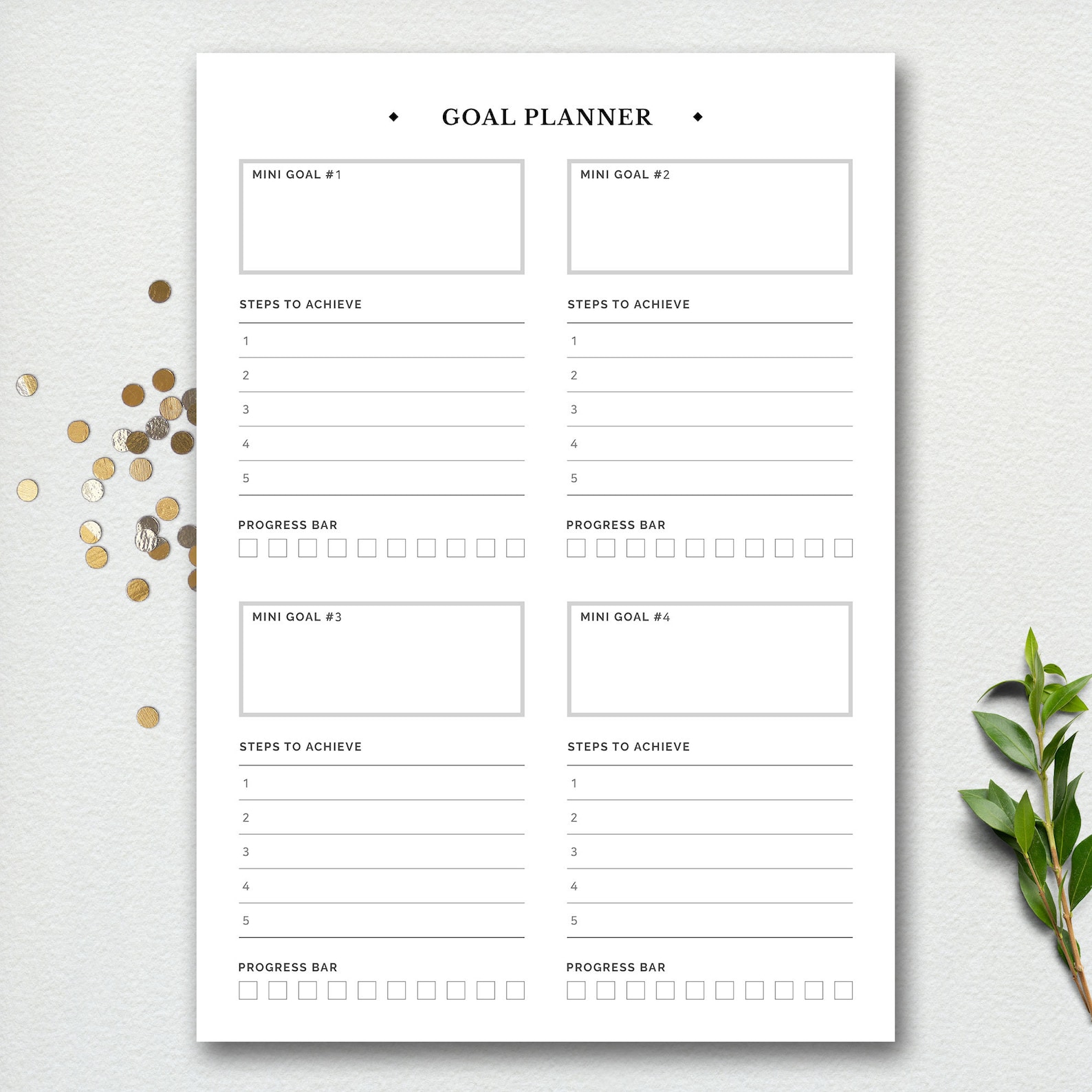 Goal Planner Printable | Student Planner, Organizer Pages Insert | Goal ...