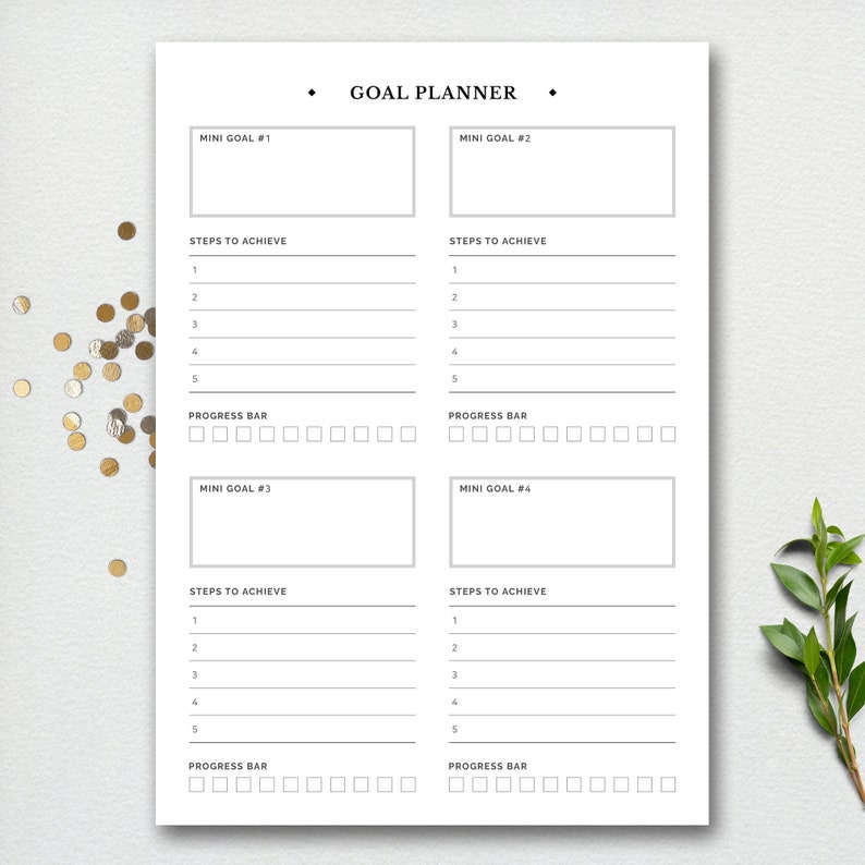 Goal Planner Printable Student Planner, Organizer Pages Insert Goal ...