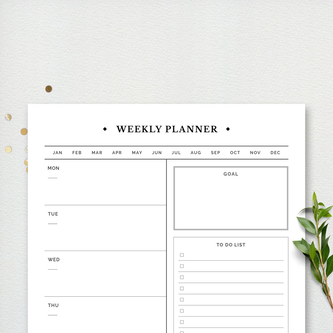 Weekly Planner Insert Printable Student Weekly Planner, Agenda ...