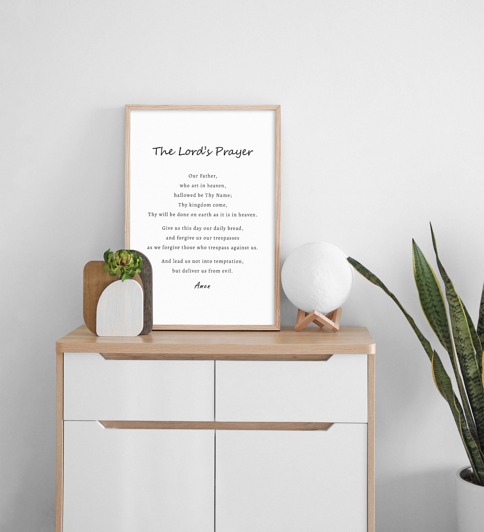 The Lords Prayer Printable Catholic Prayer Poster Catholic Print Gift ...
