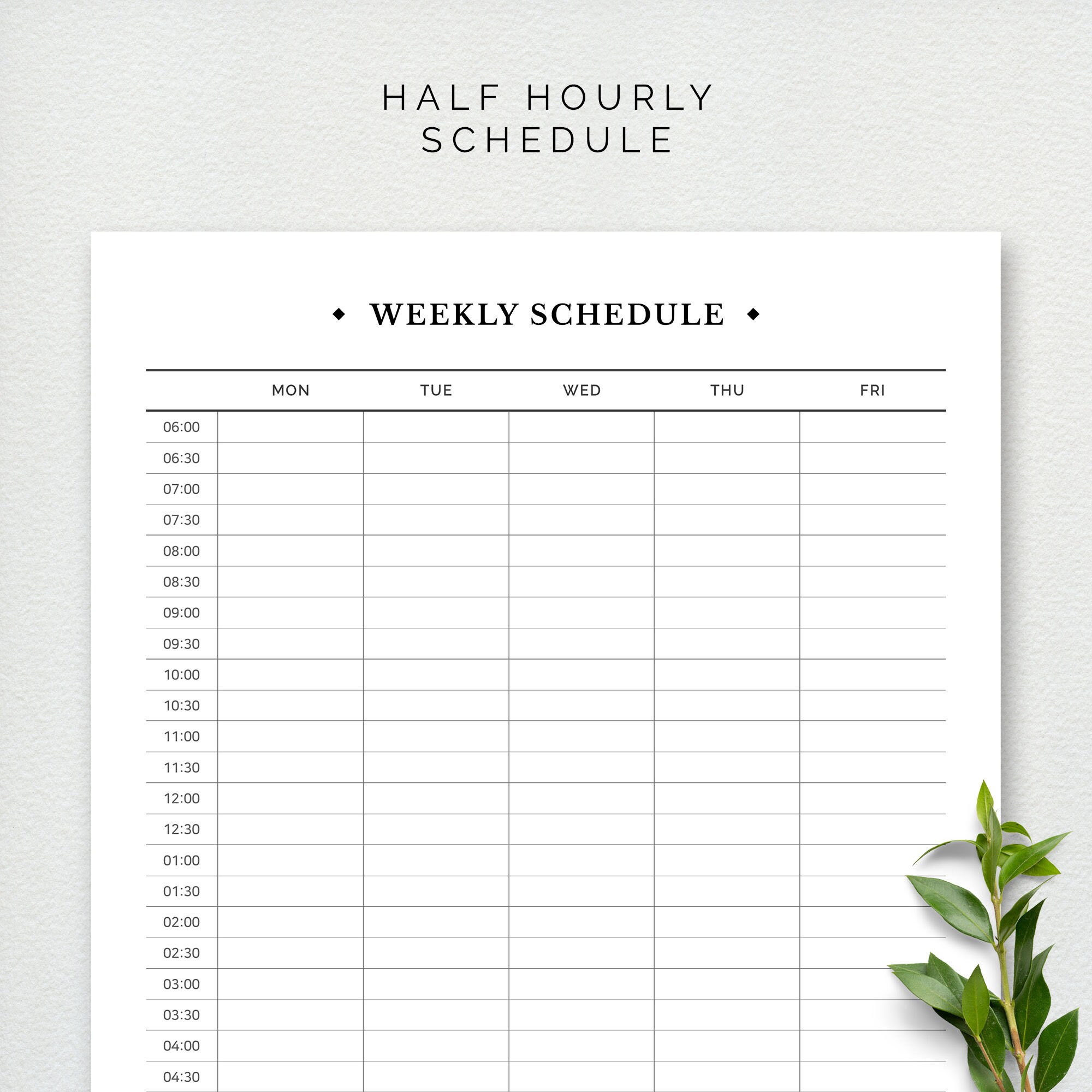 Weekly Schedule Printable Student Time Table Blank Weekly Scheduler ...