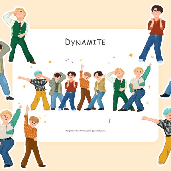 Bts Dynamite Sticker - Etsy