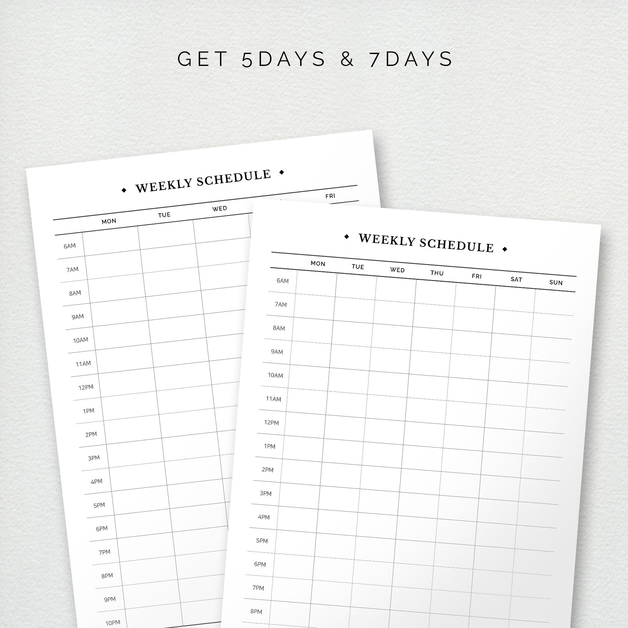 Weekly Schedule Printable Student Time Table Blank Weekly Scheduler ...