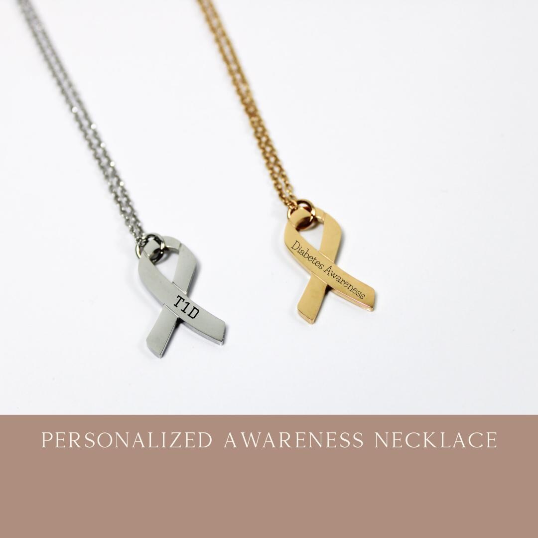 Personalized Type 1 Diabetes Engraved Necklace, T1D Necklace, Diabetes ...