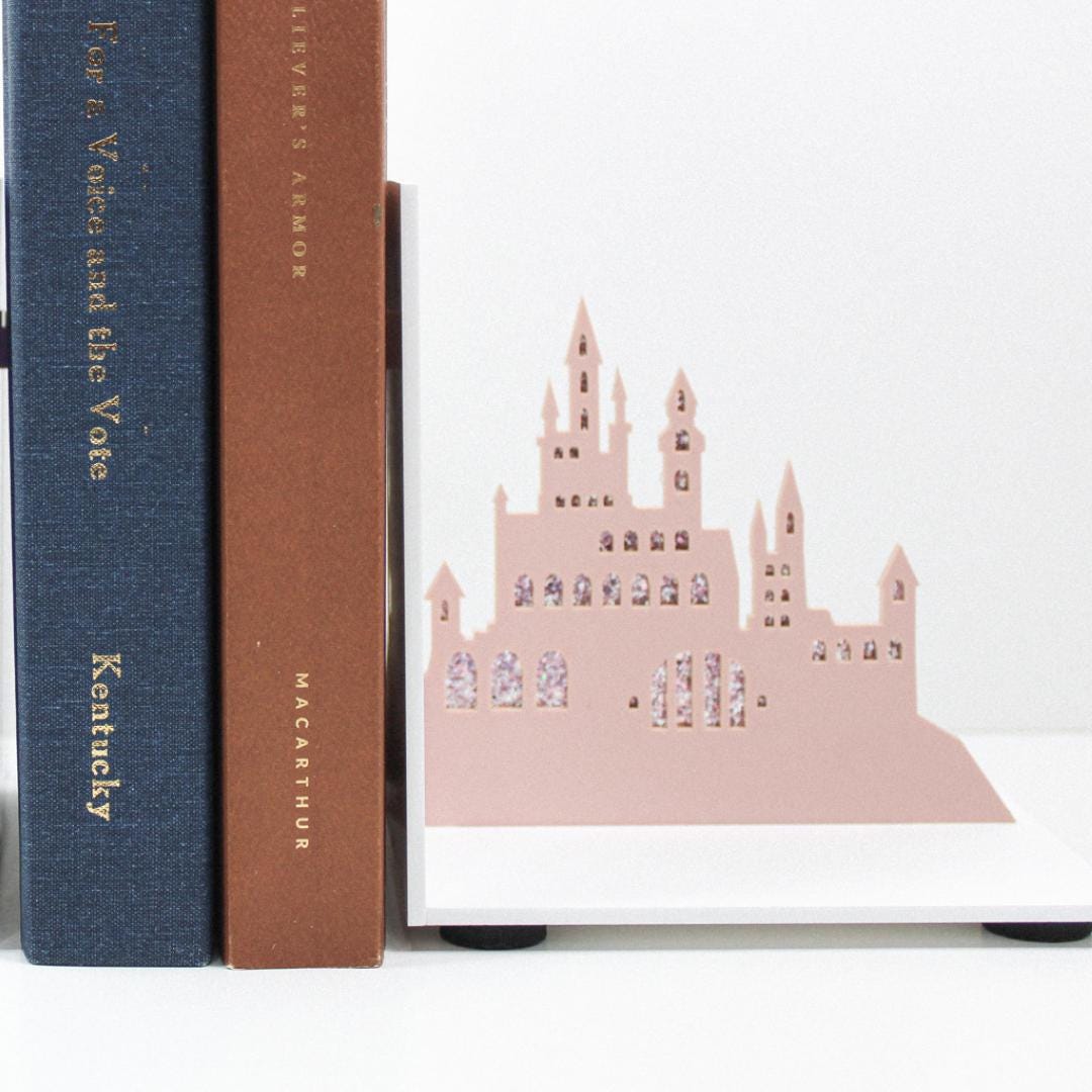 Princess Castle Bookend Decorative, Bookshelf Decor for Girls Room ...