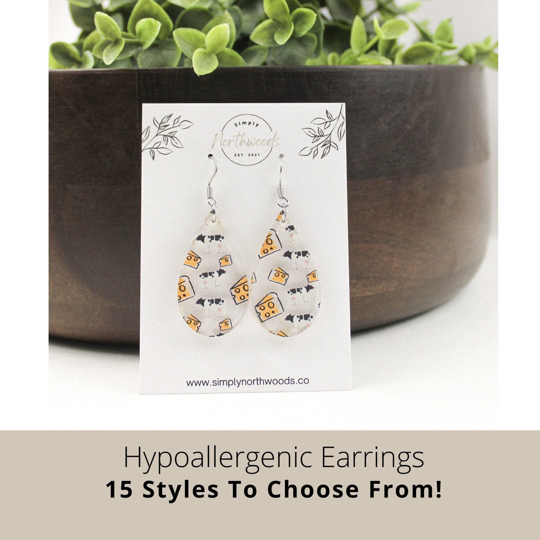 Dairy Cow Earrings Wisconsin Cheese Earrings Wisconsin Gift - Etsy