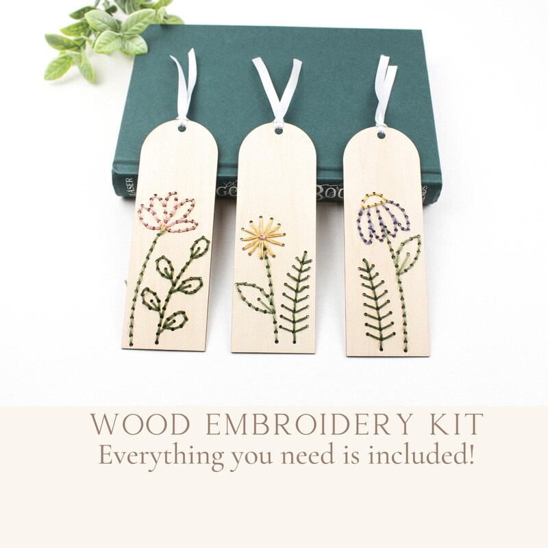 Embroidered Bookmark - Etsy