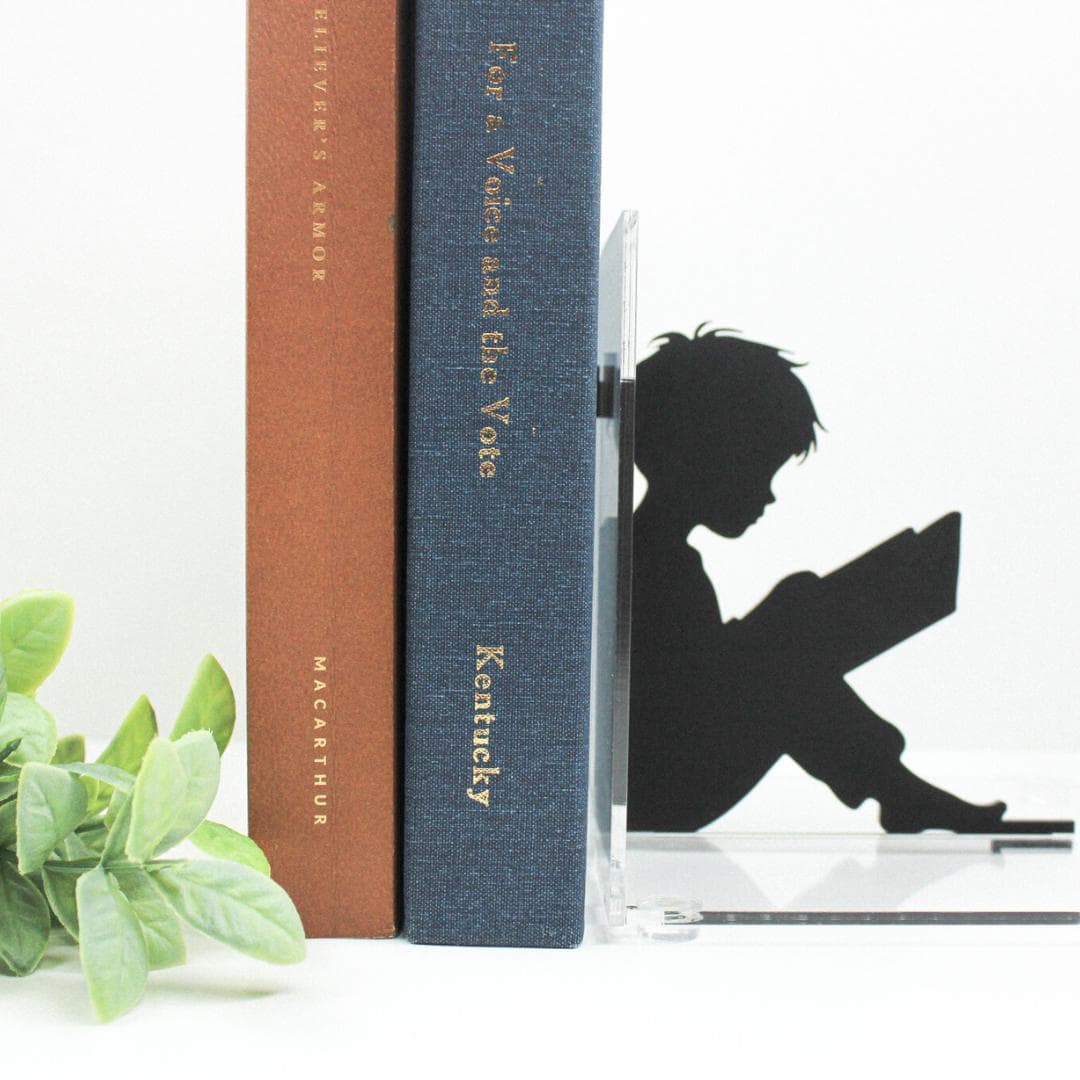 Boy Reader Bookend Decorative, Bookshelf Decor for Boys Room, Toddler ...