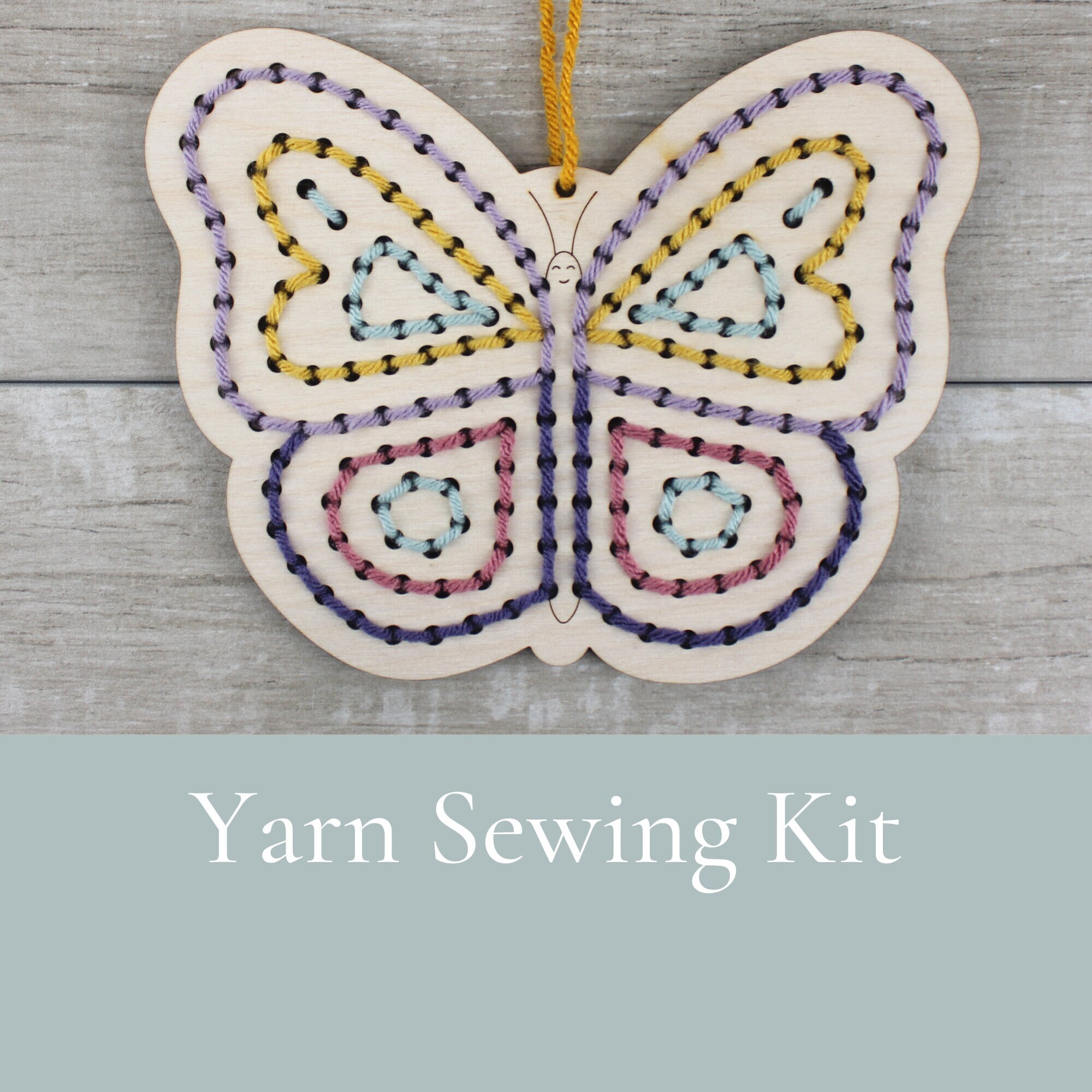 Butterfly Craft Kit for Kids Diy Yarn Sewing Learn to Sew | Etsy