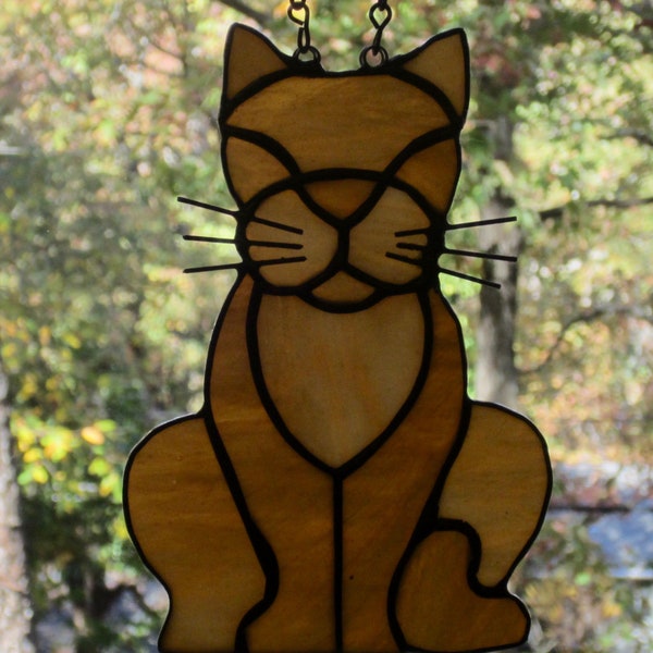 Stained Glass Cat - Etsy