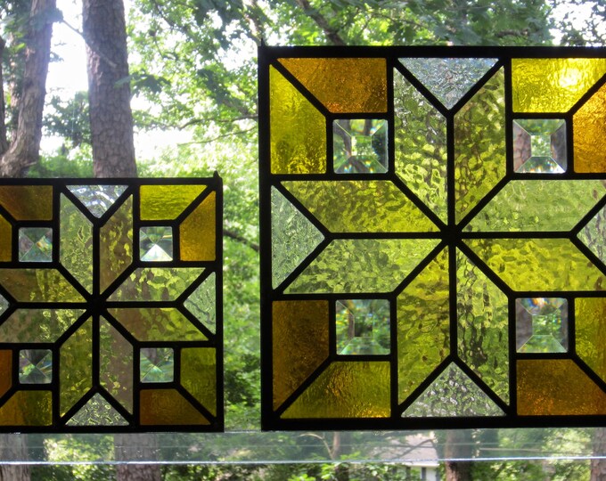 Stained Glass Quilt Square "box Quilt" - Etsy