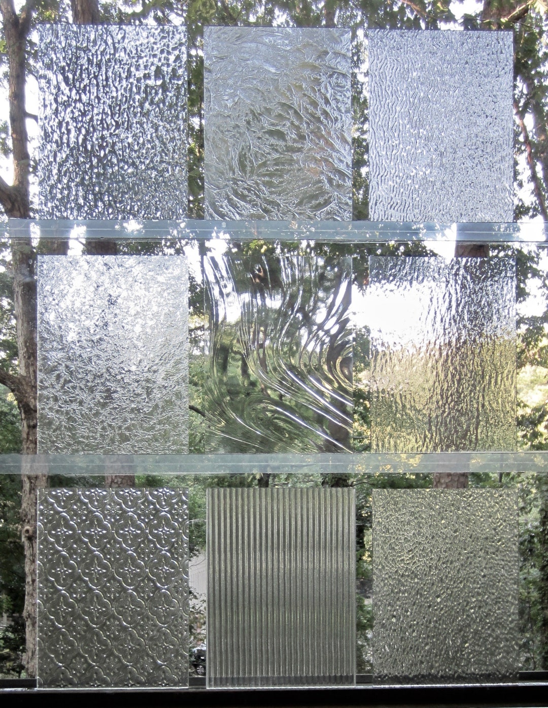Set 1 - Clear Textured Glass (9) 6" X 8" - Etsy