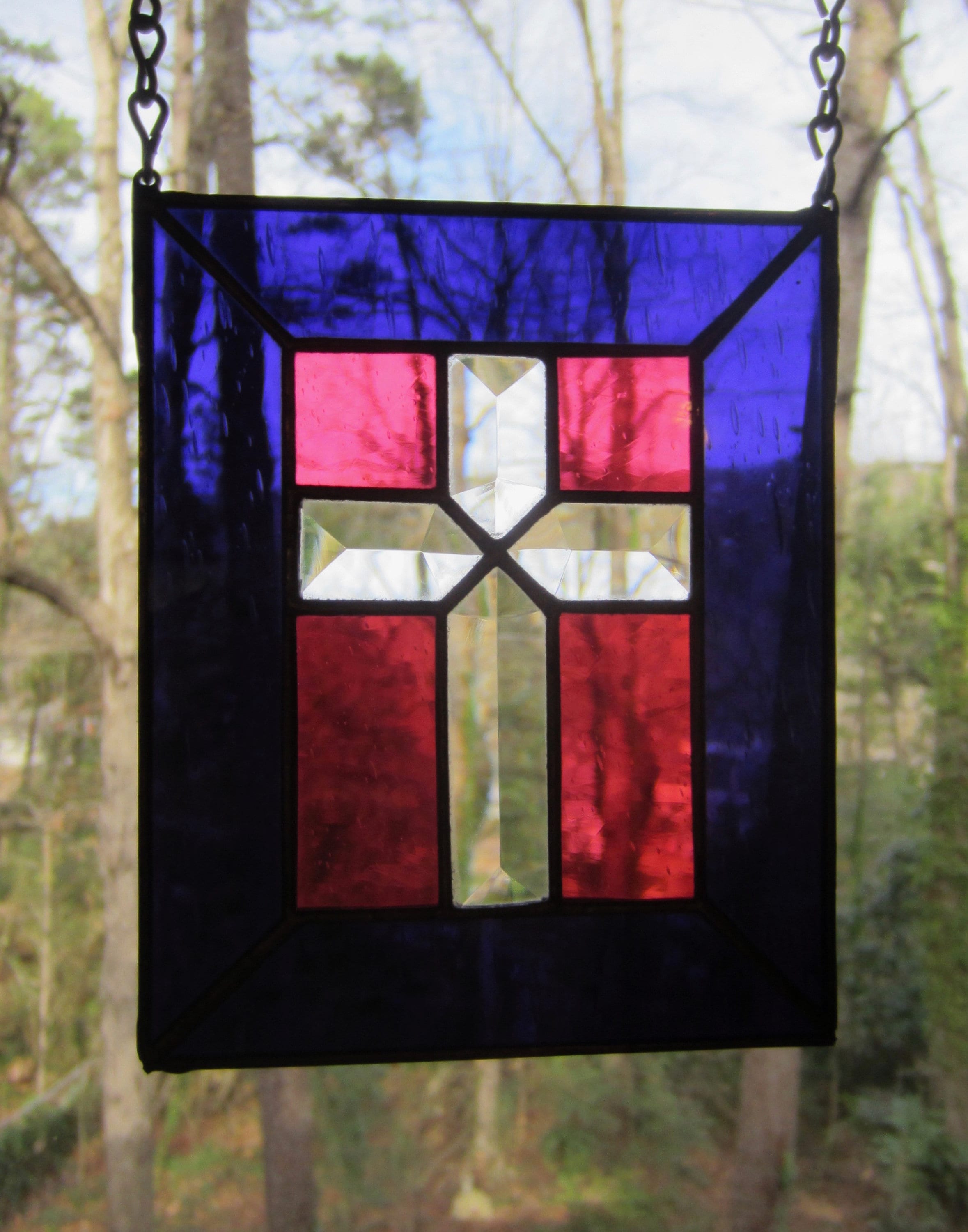 Simple Stained Glass Cross