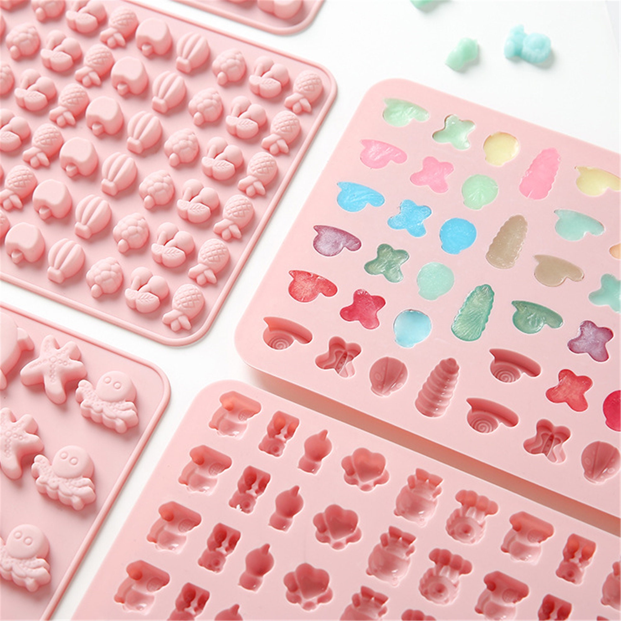 Cute Gummy Silicone Mold,marine Life Mold,ice Lattice,candy Mold ...