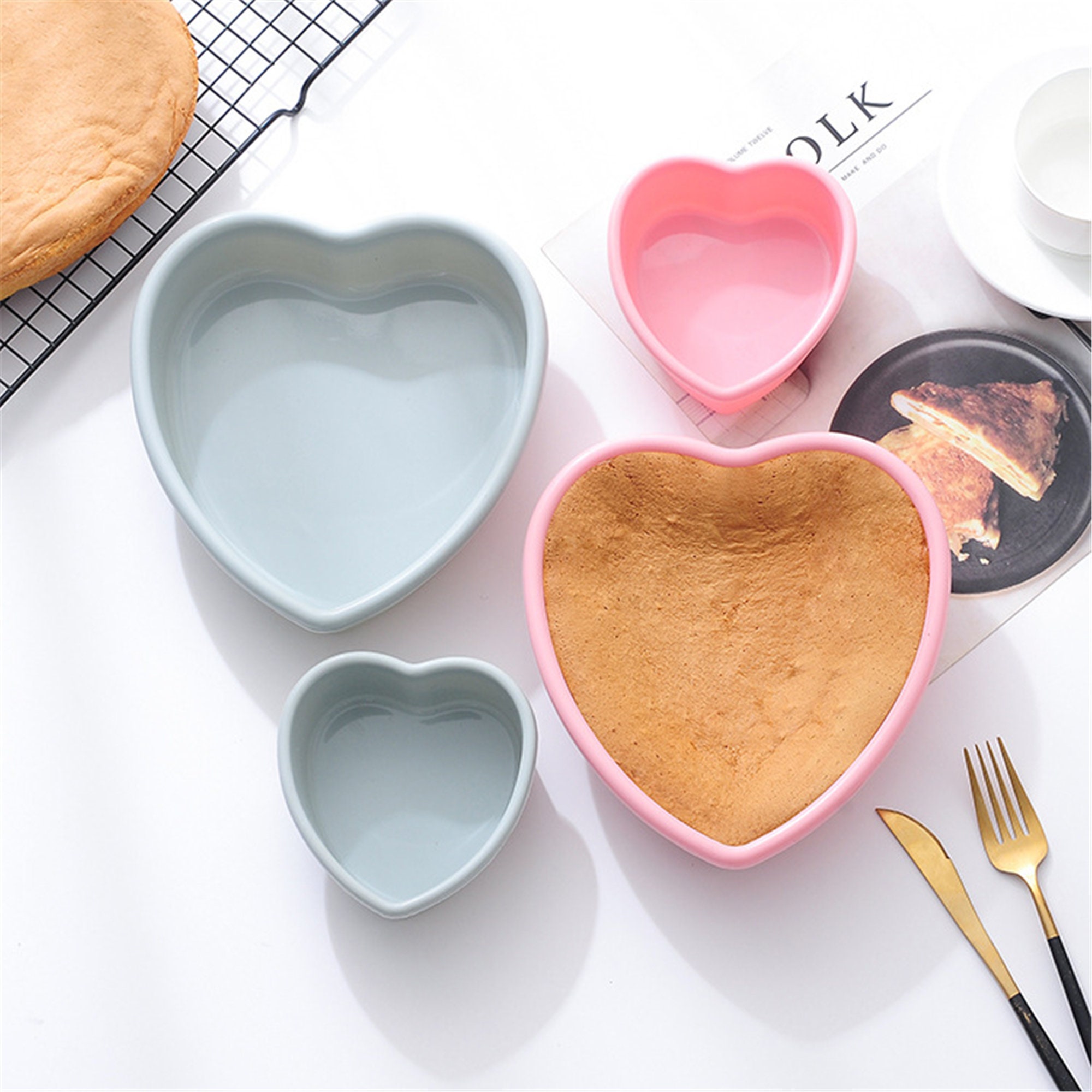 DIY Heart Shaped Mold, Resin Mold, Silicone Mold for Cake Making, Heart ...