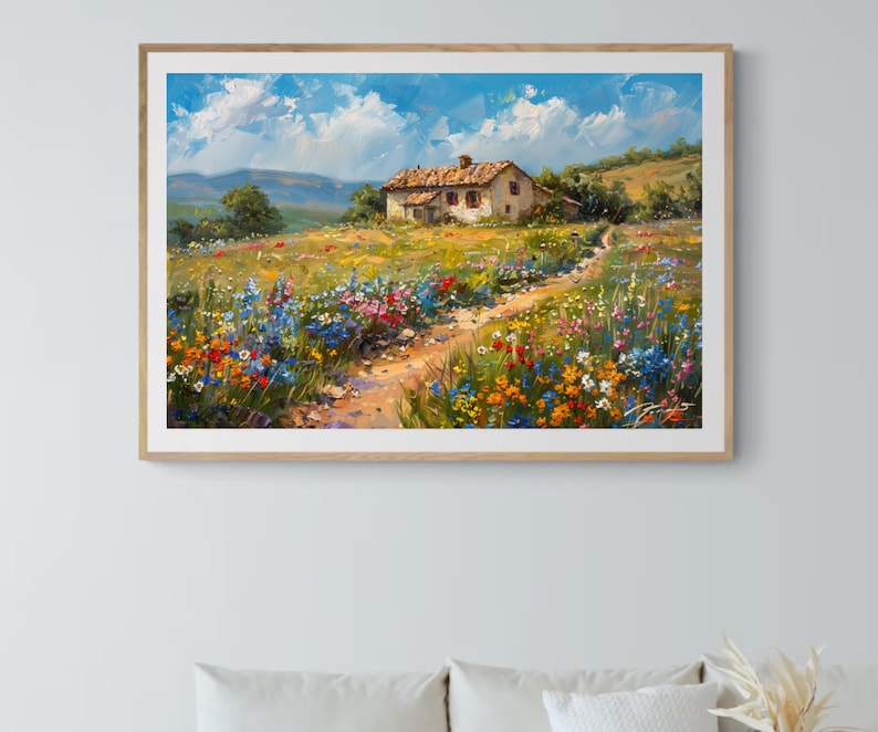 Rustic Farmhouse Oil Painting Download Countryside Charm With ...
