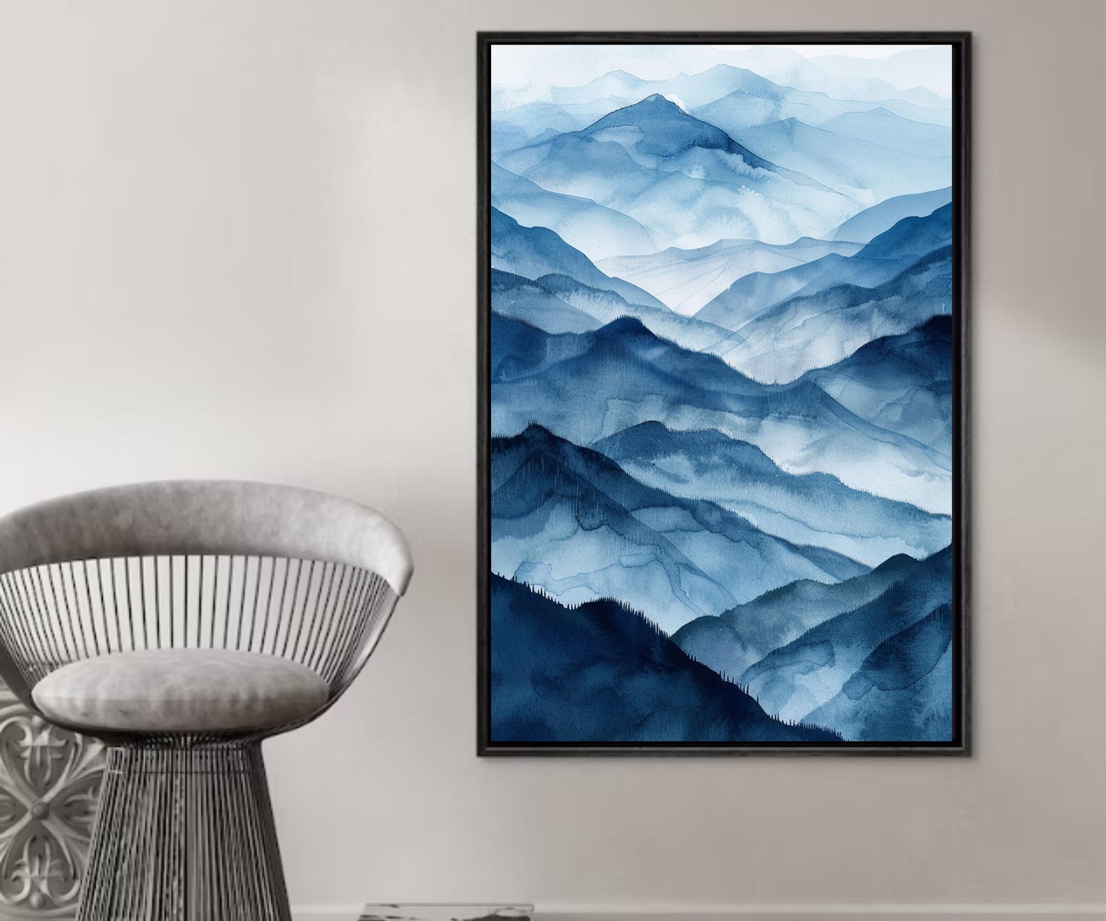 Lovely Blue Mountain Digital Print Artistic Designs for Your Home Beach ...