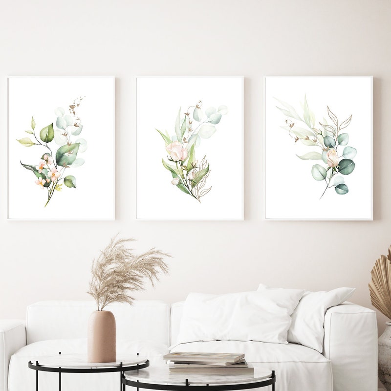 Flower Prints Set of 3 - Etsy