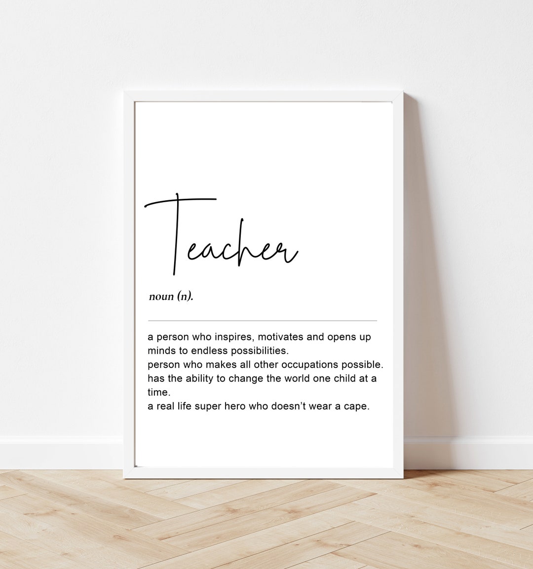 Teacher Definition Print, Custom Teacher Gift, Gifts for Teachers ...