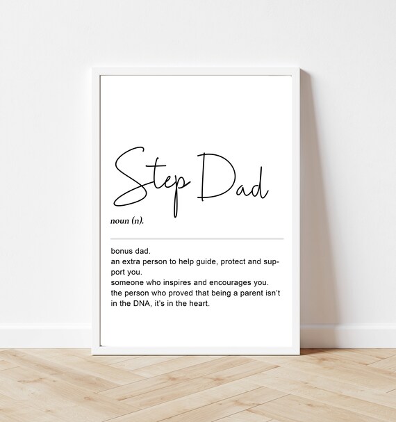 Personalised Stepdad Definition Print Step Dad Quote Print - Etsy
