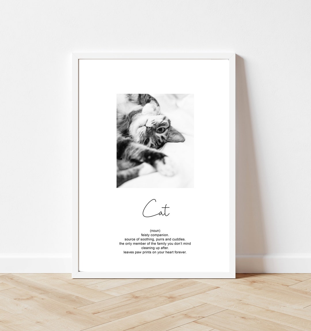 Personalised Cat Definition Print, Cat Definition Print With Picture ...