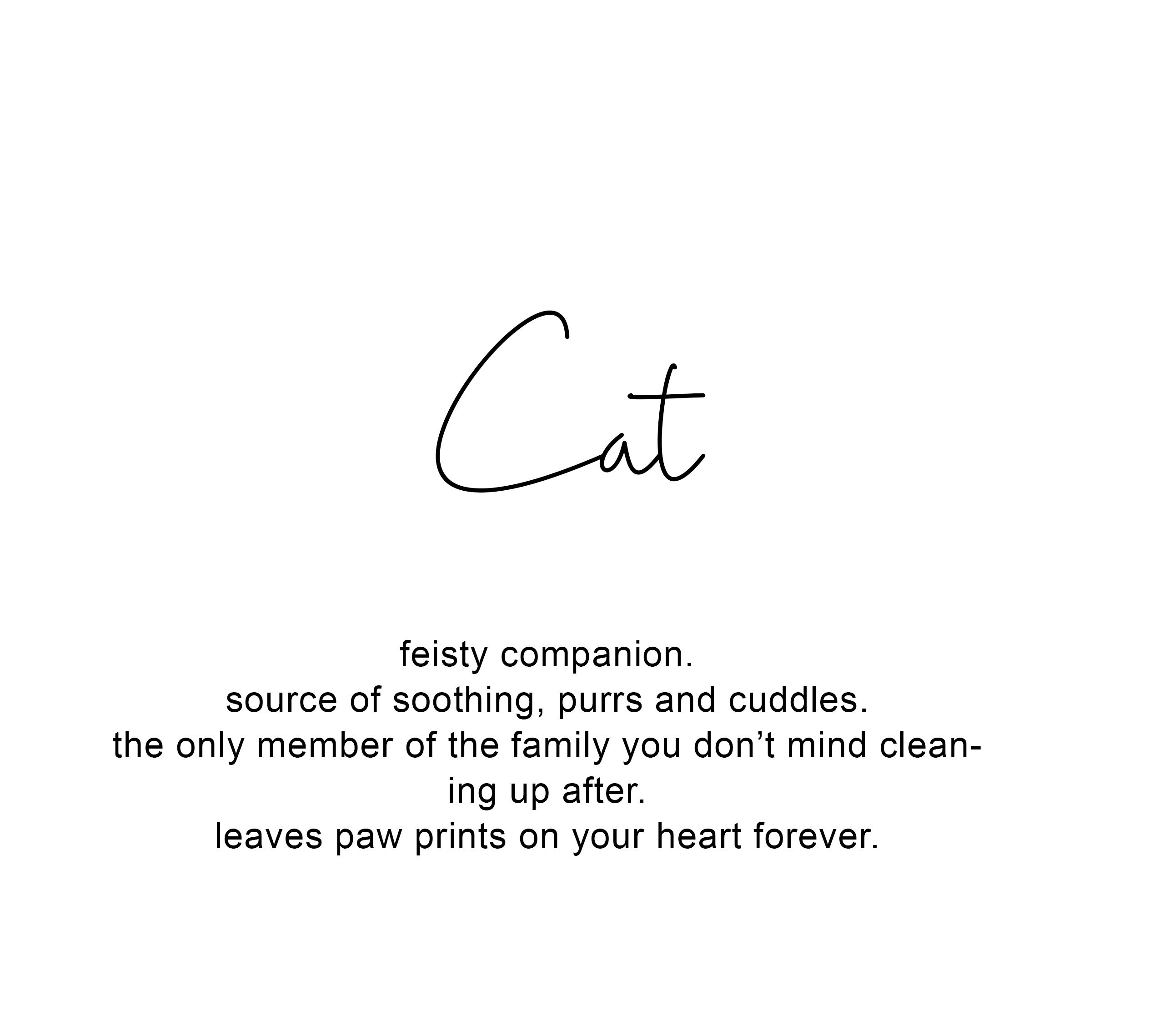 Personalised Cat Definition Print Cat Definition Print With - Etsy