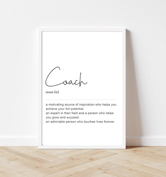 Coach Definition Print Thank You Gift for Coach Coach - Etsy
