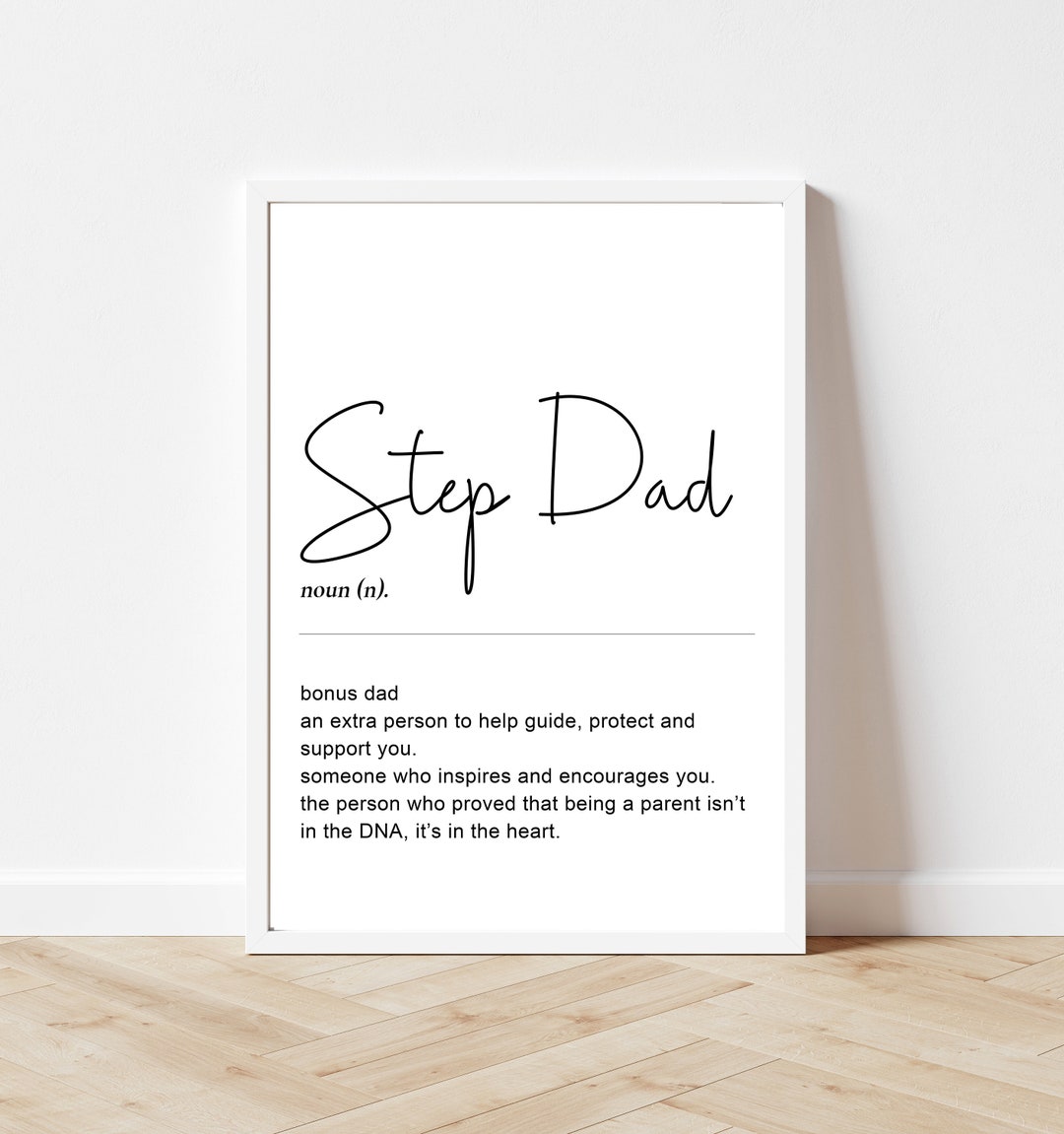 Personalised Stepdad Definition Print, Step Dad Quote Print, Fathers ...