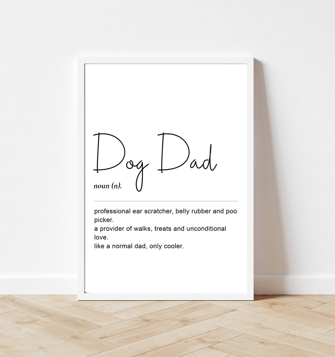 Dog Dad Definition Print, Funny Gift for Dog Dad, Dog Lover Gift, Gifts ...