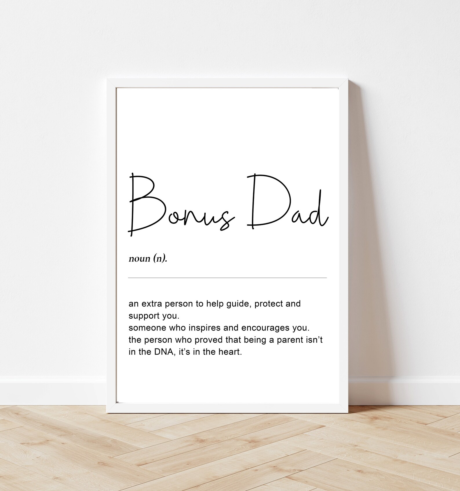 Bonus Dad Definition Print Step Dad Fathers Day Gift Bonus - Etsy
