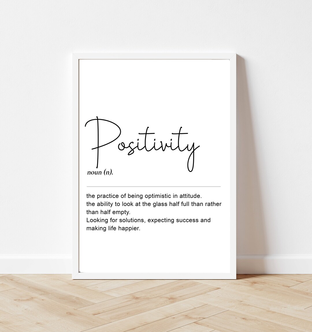 Positivity Definition Wall Art Print, Positivity Print, Yoga Quote ...