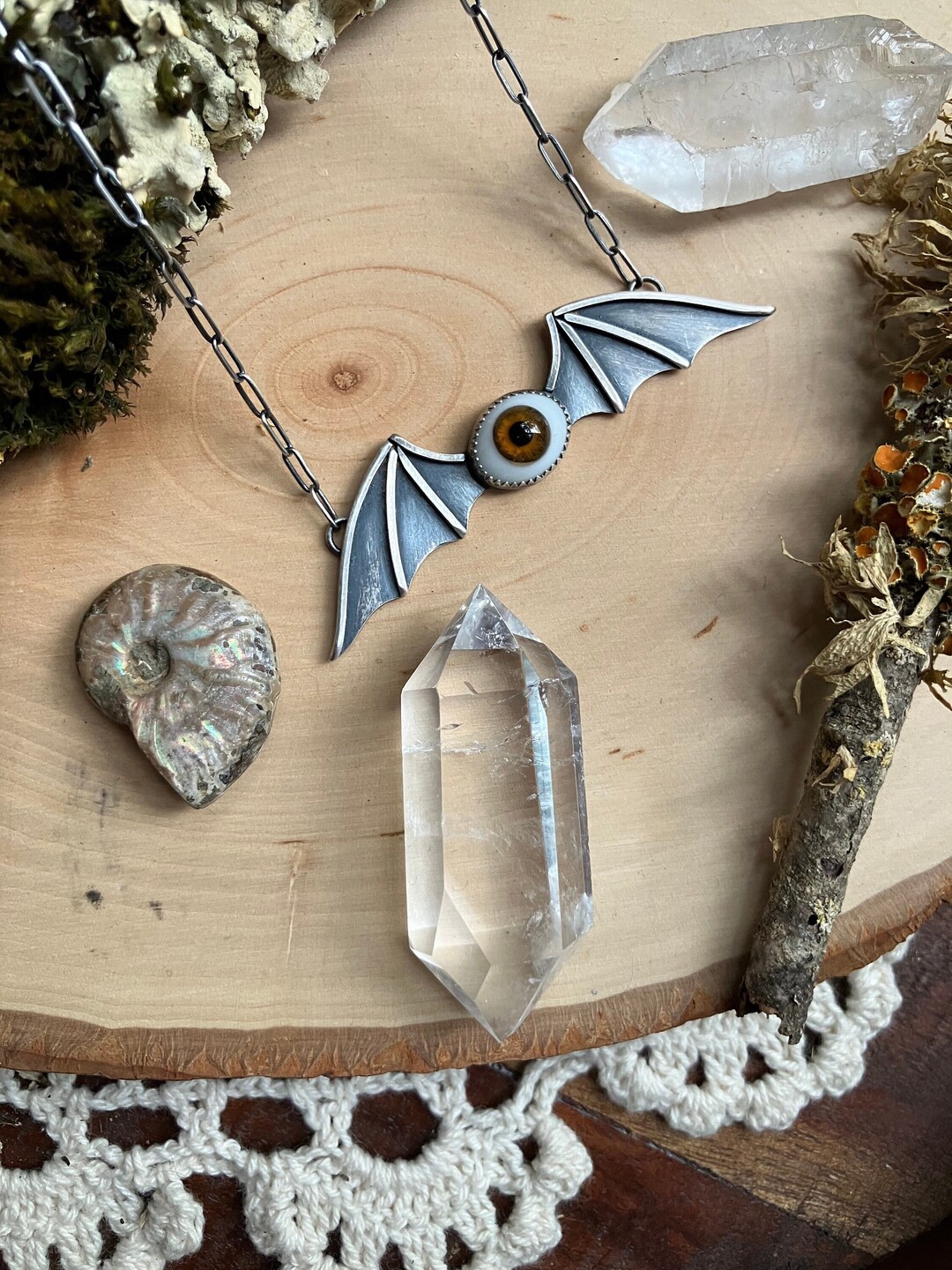 Flying Eyeball Batwing Steampunk Oddities & Curiosities Sterling Silver ...