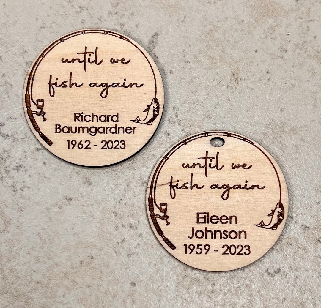 Personalized Fishing Celebration of Life Keepsake, Memorial Service ...