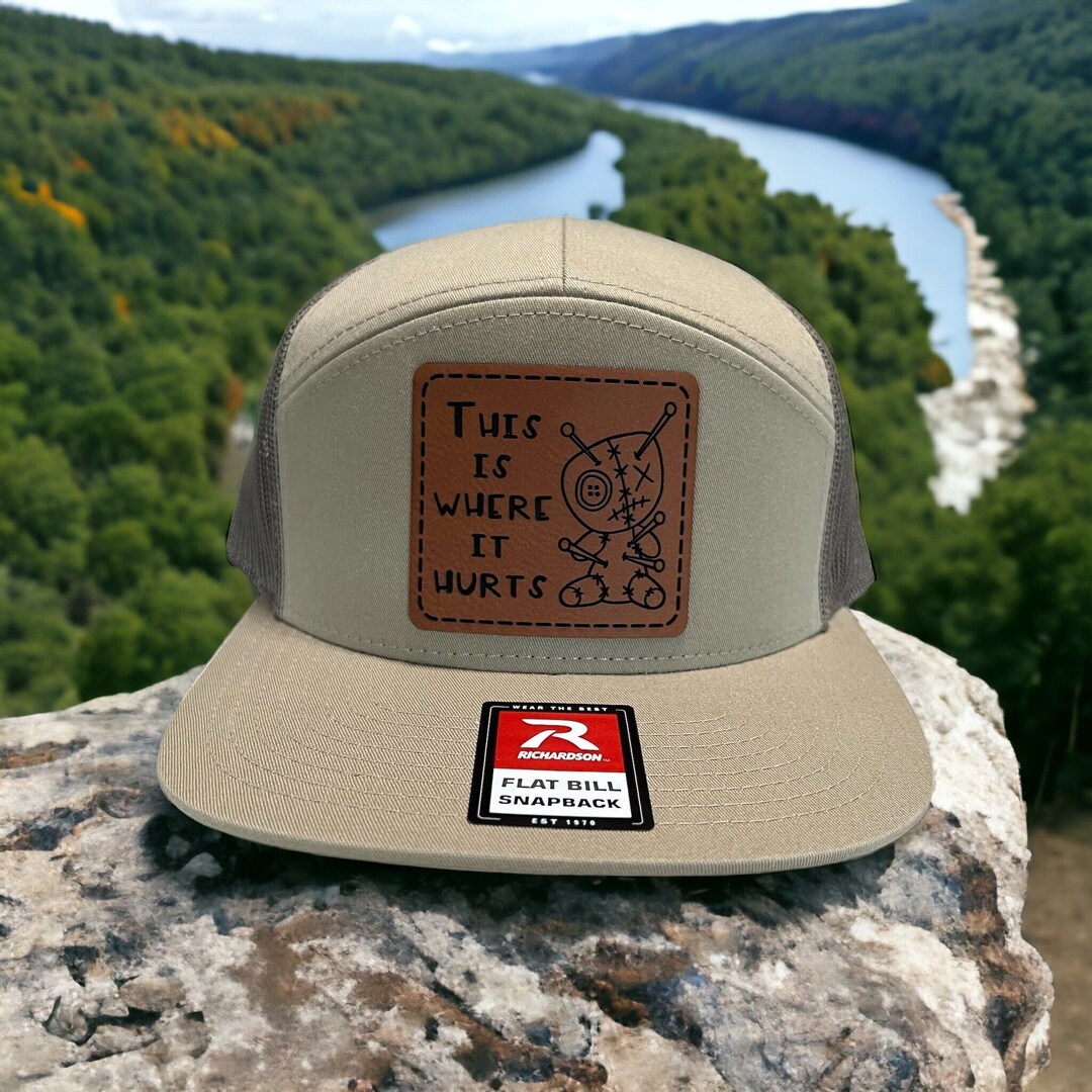 Custom Hat, This is Where It Hurts, Richardson Snapback, Laser Engraved ...