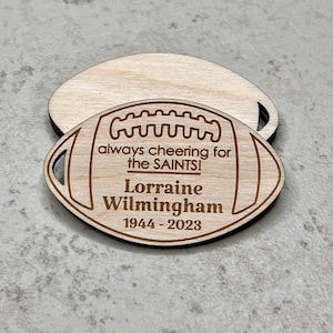 Personalized Football Team Celebration of Life Keepsake, Memorial ...