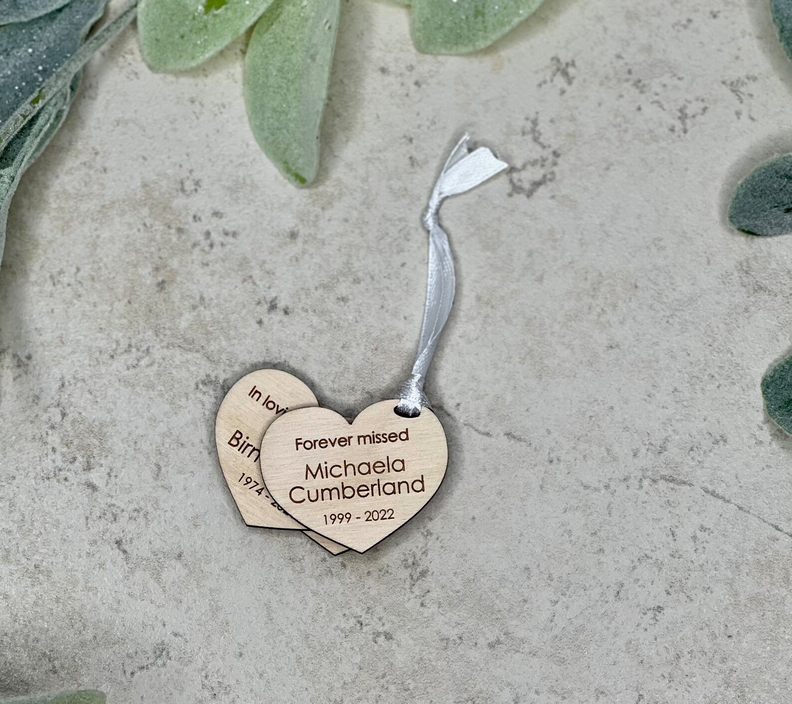 Personalized Heart Pocket Token, Celebration of Life Keepsake, Memorial ...
