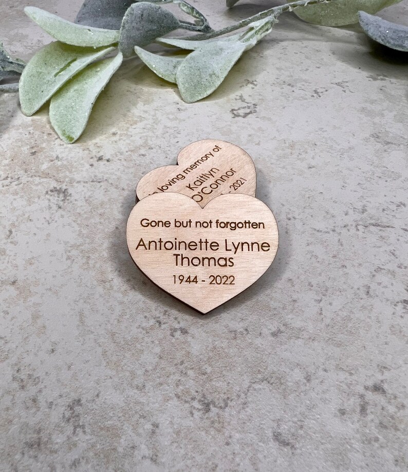 Personalized Heart Pocket Token, Celebration of Life Keepsake, Memorial ...
