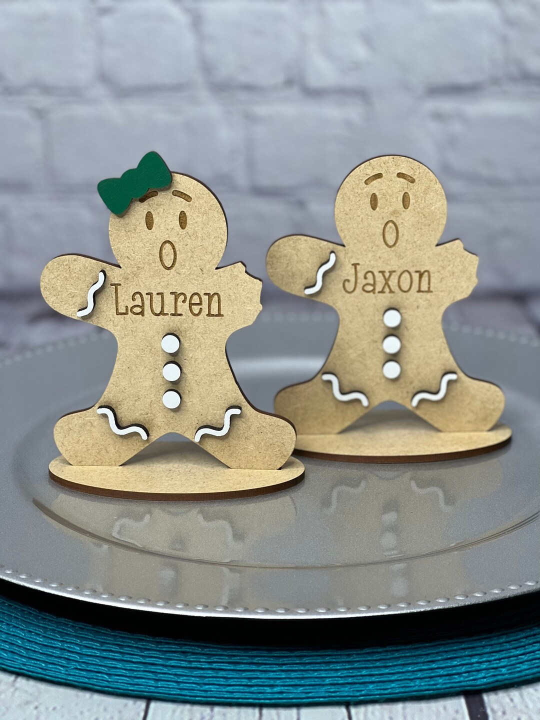 Reusable Personalized Gingerbread Name Place Settings - Etsy
